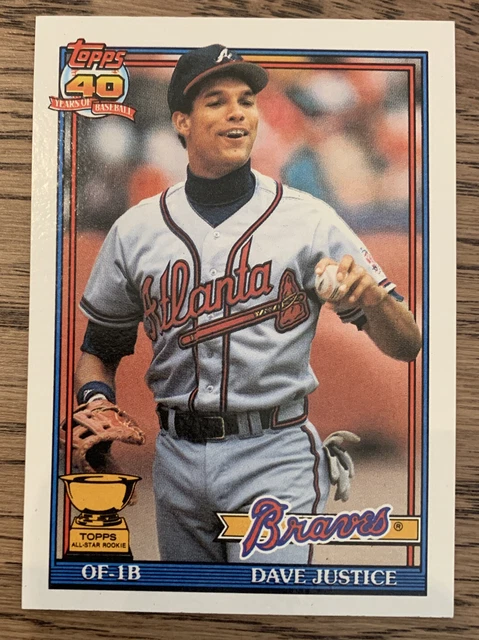 1991 TOPPS BASEBALL Card David Justice Atlanta Braves #329 EUR 0,92 ...