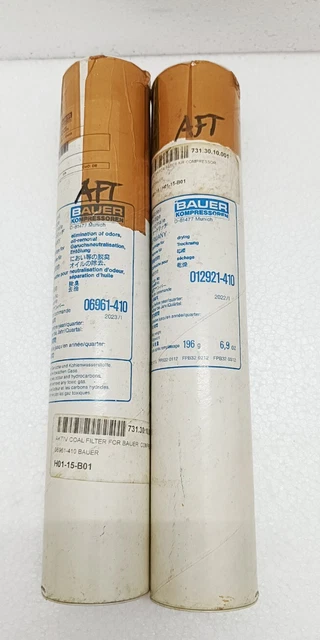 LOT OF TWO pcs Bauer compressor filter P21 DUPLEX bauer 012921-410 and ...