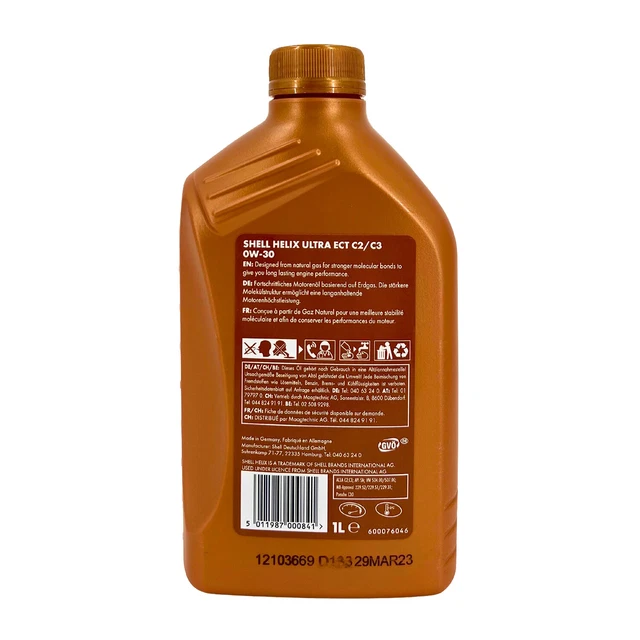 SHELL HELIX ULTRA Ect C2 C3 0W-30 L'Huile De Moteur MB 229 52,229 .31 ...