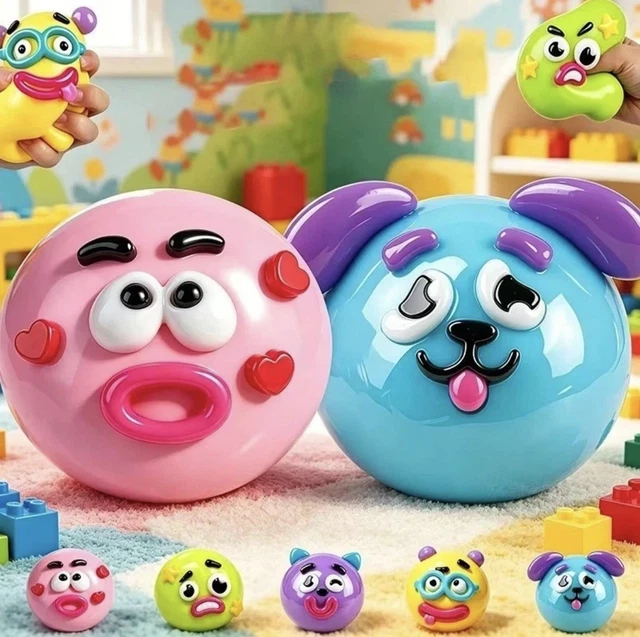SMUSHERS SQUISHY, CURIOSITIES Dog Face Swap Squishy Toy, Soft Moldable ...