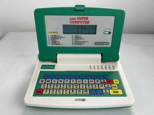 VINTAGE VTECH IQ Builders First Super Computer Rare Retro Educational ...