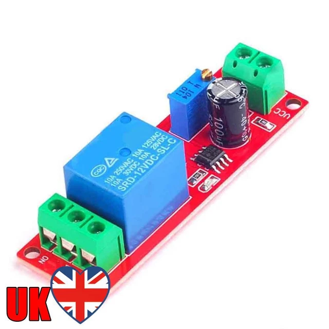 BESTEP NE555 DELAY Switch Board DC 12V Time Delay Module Onboard ...