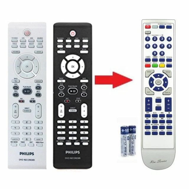 REPLACEMENT REMOTE CONTROL For Philips DVD VHS Recorder Converter ...