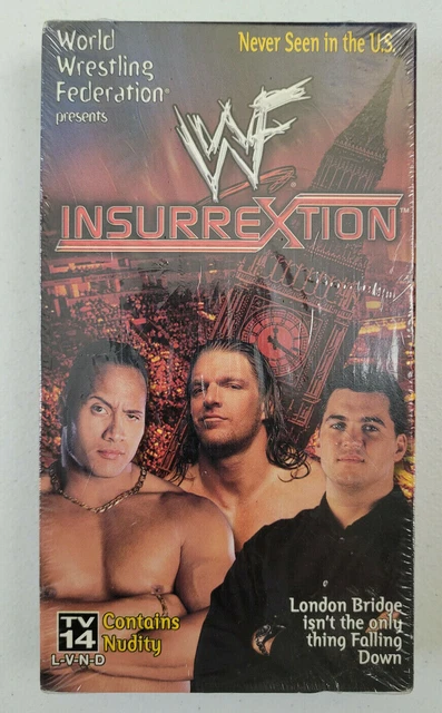 WWF INSURREXTION 2000 WWE Wrestling VHS HHH Benoit Rock McMahon New ...