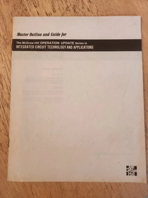1978 MASTER OUTLINE Guide McGraw Hill Operation Update Intergrated ...