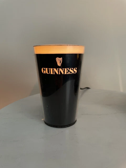 RARE GUINNESS ILLUMINATED Bar Top Pub Pump Font Sign Advertising Beer ...