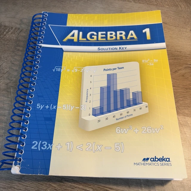 ABEKA ALGEBRA 1 Solution Key Grade 9 $38.12 - PicClick CA