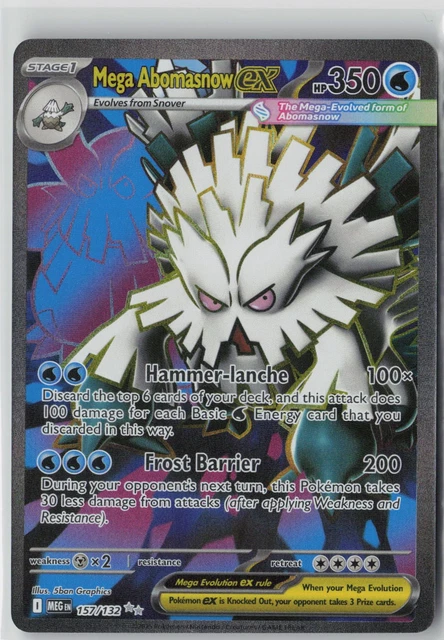 MEGA ABOMASNOW EX Ultra Rare ME01: Mega Evolution 157/132 NM £4.02 ...