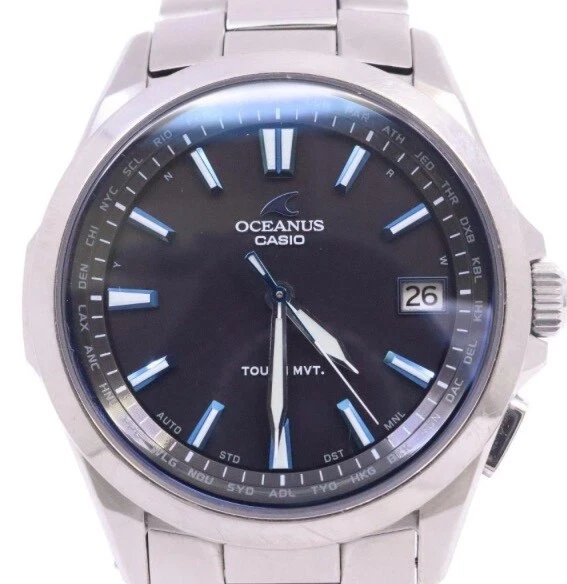 CASIO OCEANUS OCW-S100-1AJF 41.5 mm Silver Titanium Case Silver ...