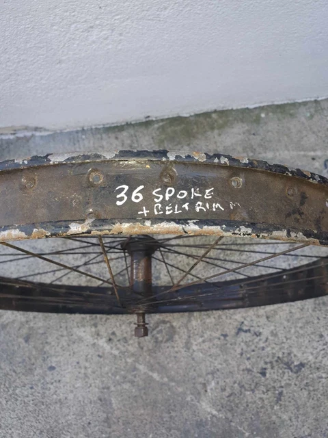 VETERAN ENFIELD FLAT Tank Wheel Belt Drive Dummy Rim Prewar Beaded £295 ...