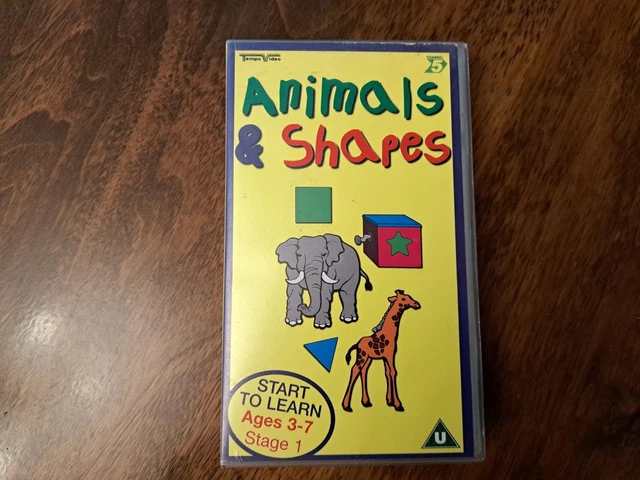 RARE CHANNEL 5 Tempo Educational Vhs Video Animals And Shapes £8.00 ...