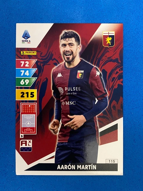 PANINI CALCIATORI ADRENALYN 2024-25 2025 n.115 Aaron Martin (Genoa) 🟥🟦 ...