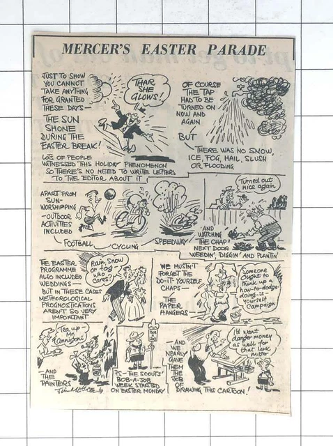 1959 JIM MERCER Cartoon Of The Easter Parade, Norwood EUR 7,11 ...