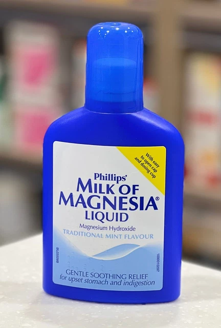 MILK OF MAGNESIA Liquid Traditional Mint Flavour - 200ml UK x 2 £14.50 ...