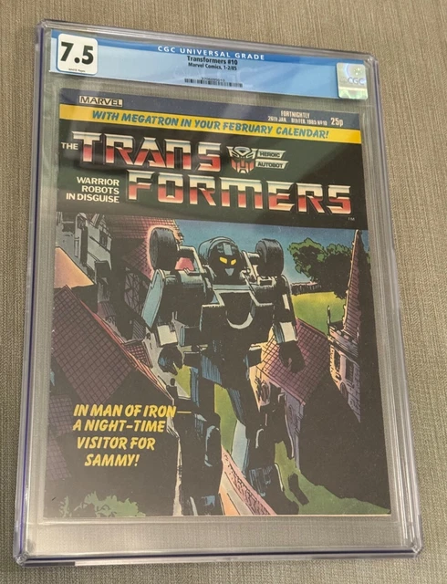 TRANSFORMERS G1 UK Marvel Comic CGC Graded # 10, JAN 26th – FEB 8th ...