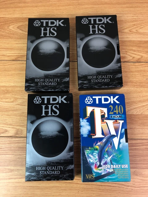 BUNDLE 4 X TDK Blank VHS Tapes Opened Never Used £16.19 - PicClick UK