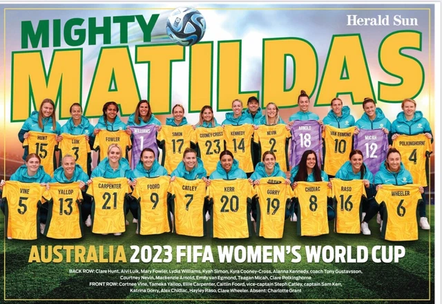 MATILDAS AUSTRALIAN WOMEN’S World Cup soccer football TEAM POSTER ...