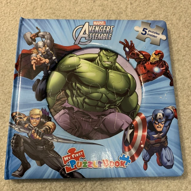 MARVEL AVENGERS ASSEMBLE My First Puzzle Board Story Book 5 Puzzles ...