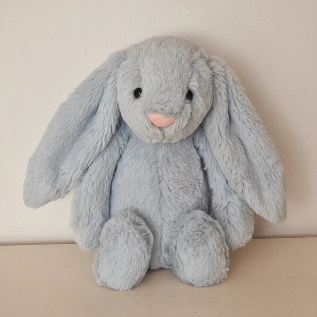 NEW JELLYCAT MEDIUM Bashful Beau Blue Bunny Rabbit Soft Toy ( US ...