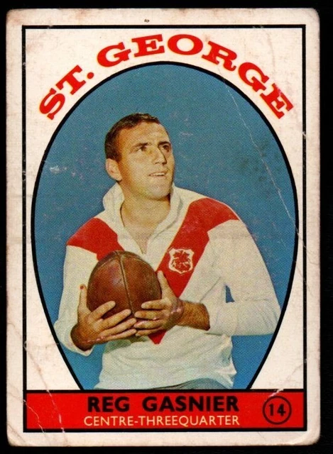 SCANLENS RUGBY LEAGUE Cards 1968 A-14 Reg Gasiner Saint George $10.00 ...