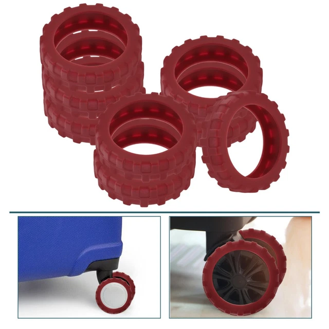8 PCS CASTER Wheels Luggage Protectors Sleeves for Suitcases Tsa ...