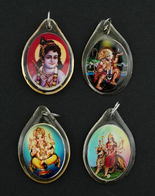 SHIVA PARVATI DURGA Hanuman Hindu Gods Talisman Resin 6170 Medal ...