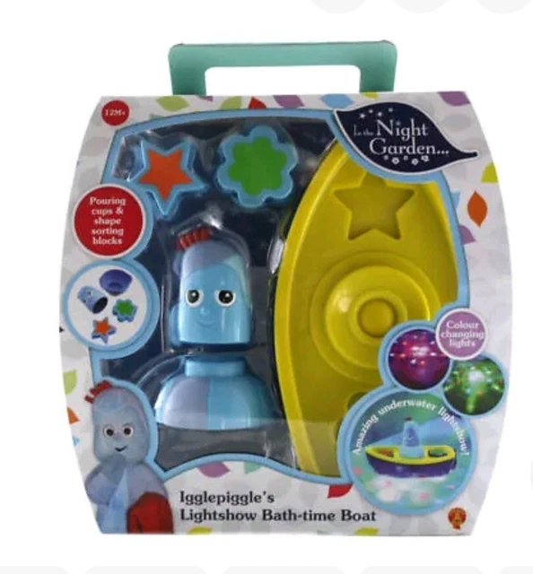 CBEEBIES INTO THE Night Garden Igglepiggle's Light Show Boat Bath Time ...