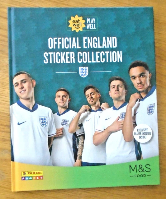 PANINI ALBUM OFFICIAL england sticker collection 2024 complete ...