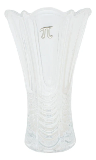 PI SYMBOL GLASS Flower Table Vase Cut Crystal Luxury Gift 454 £39.99 ...