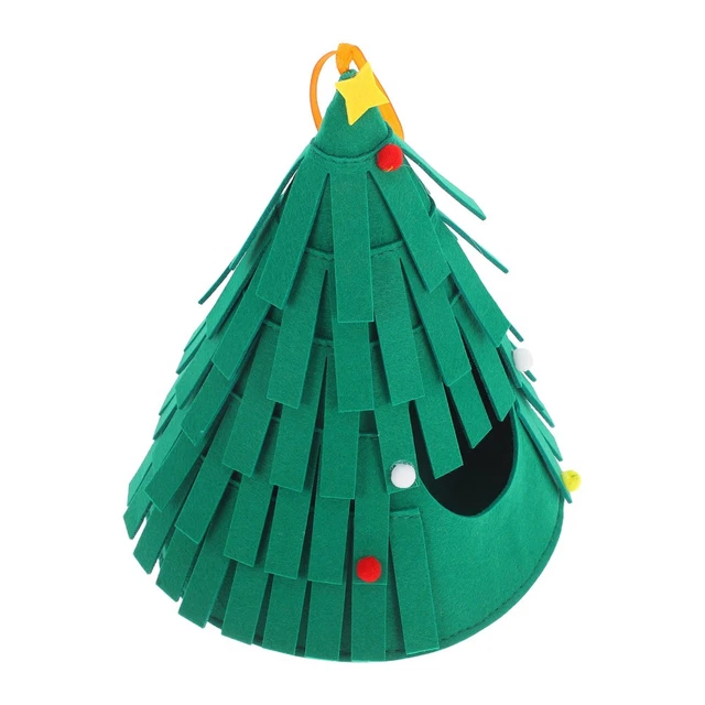 CHRISTMAS TREE GUINEA Pig Bed and Small Animal Hideout Cozy Felt Pet ...