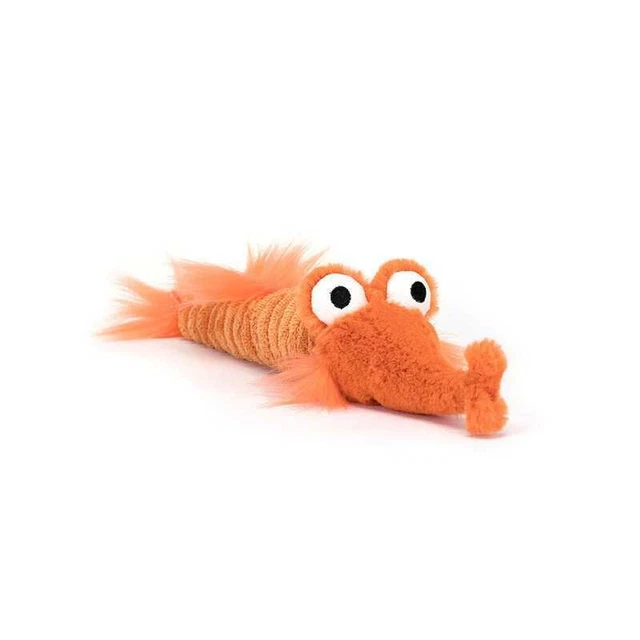 JELLYCAT SHELDON SHRIMP Plush:Orange Prawn Sea Creature Soft Toy Beanie ...