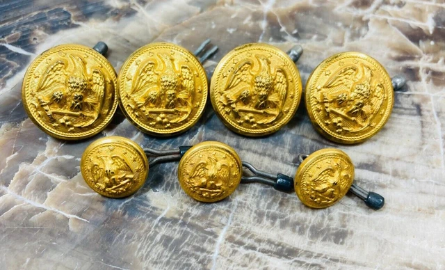 WW2 USN US NAVY Military Service Dress Uniform Gilt Button Set EUR 14 ...