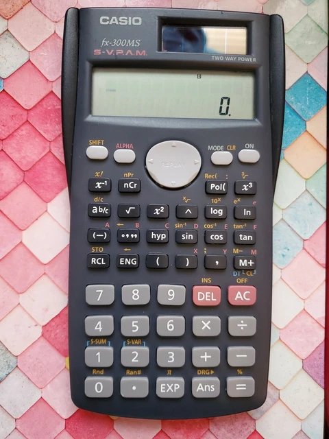 CASIO SCIENTIFIC SOLAR Calculator Model fx-300MS Two Way Power S-V.P.A ...