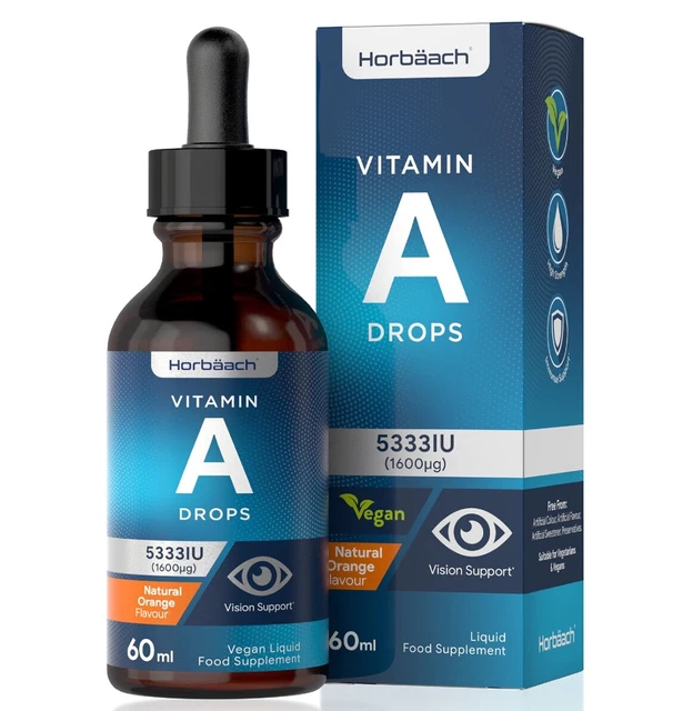 HORBAACH VITAMIN A Drops 60ml BBE 04/26 £12.89 - PicClick UK