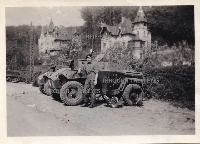 ORIGINAL WW2 PHOTO Humber scout cars Germany 1945 51st Highland ...