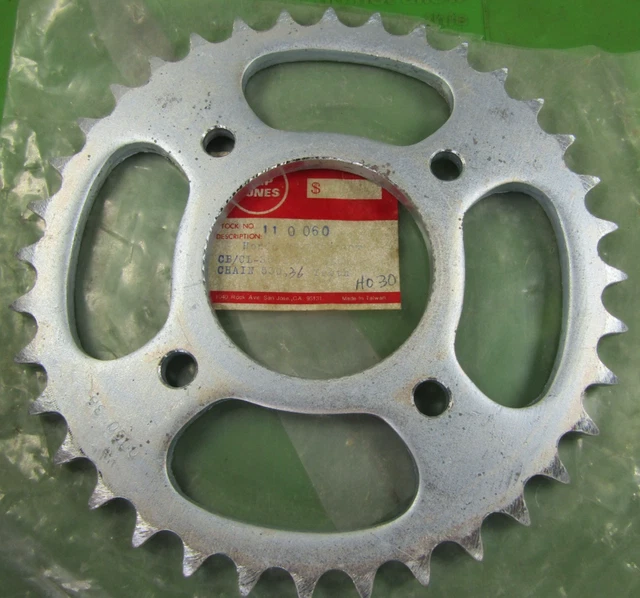 HONDA CB350 CB360 Hap Jones Rear Sprocket 🔥36 tooth 🔥Steel🔥NOS🔥41200 ...
