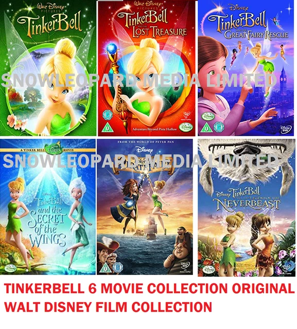 TINKERBELL 6 MOVIE FILM COLLECTION DVD ORIGINAL WALT DISNEY New tinker ...
