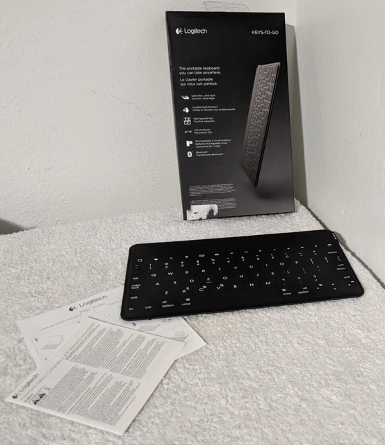LOGITECH BLACK Y-R0052 Keys-to-Go Portable Wireless Keyboard w/USB ...