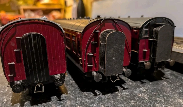 O GAUGE LMS coaches x 3, Finescale , Kitbuilt , Brass/Wood £495.00 ...