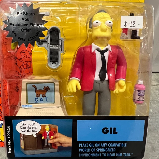 THE SIMPSONS GIL Gunderson Playmates WOS Series 11 Interactive Figure ...