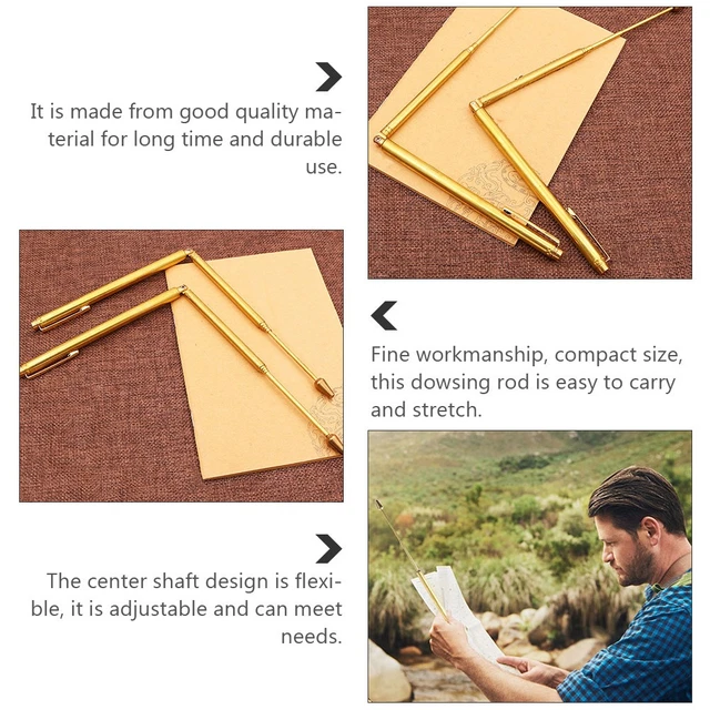 1PC FOLDING DOWSING Rod Copper Tool for Divining Water and Energy ...