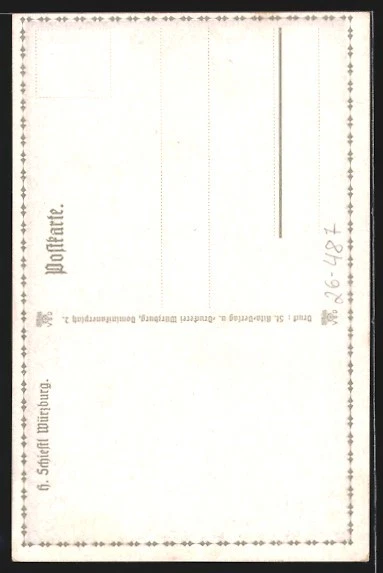 CARTOLINA D'ARTISTA HEINZ Schiestl: A weng Musi!, suonatore di armonica ...
