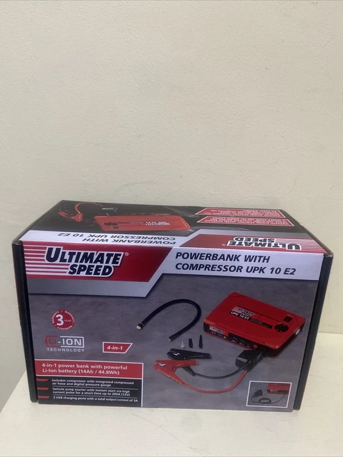 ULTIMATE SPEED 4 in 1 Powerbank with Compressor UPK 10 E2 14Ah £99.99 ...