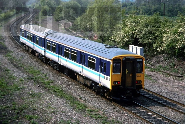 35MM SLIDE BR British Railways DMU Class 150 150247 1995 Whitacre ...