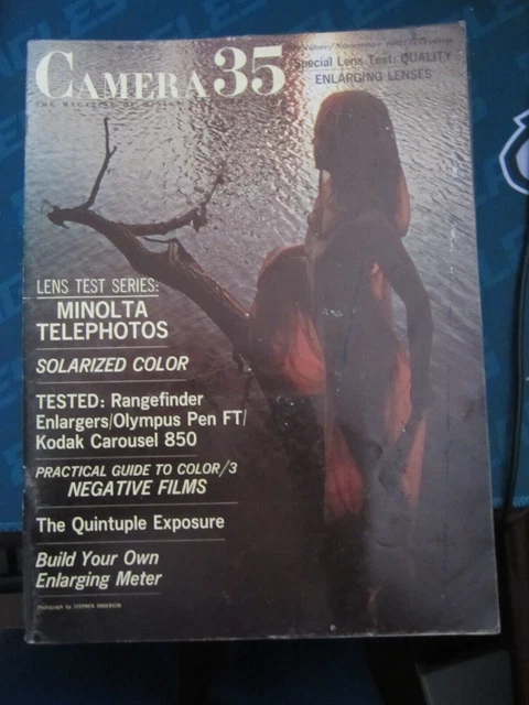 CAMERA 35 MAGAZINE Oct Nov 1967 Minolta Telephotos Kodak Carousel 850 ...