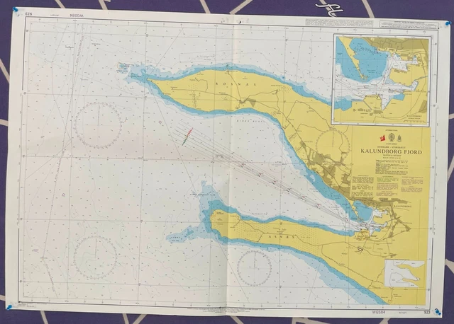 AMIRAUTÉ 923 DANEMARK Storebaelt Kalundborg Fjord Carte Chart Maritime ...