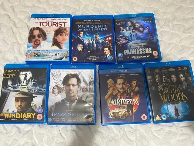 JOHNNY DEPP 7 Movie Blu-ray Bundle VGC Rum Diaries Tourist ...