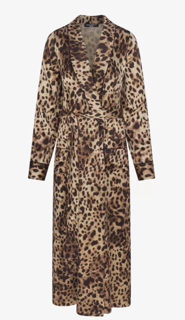 DOLCE & GABBANA x SKIMS leopard-print stretch-silk robe UK Size S £649. ...