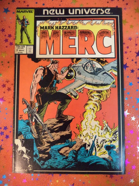 FUMETTO COMICS NEW UNIVERSE MARK HAZZARD MERC 7 may 1987 inglese MARVEL ...