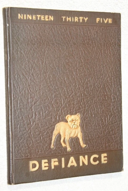1935 DEFIANCE HIGH School Yearbook Annual Defiance Ohio OH - 35 édition ...